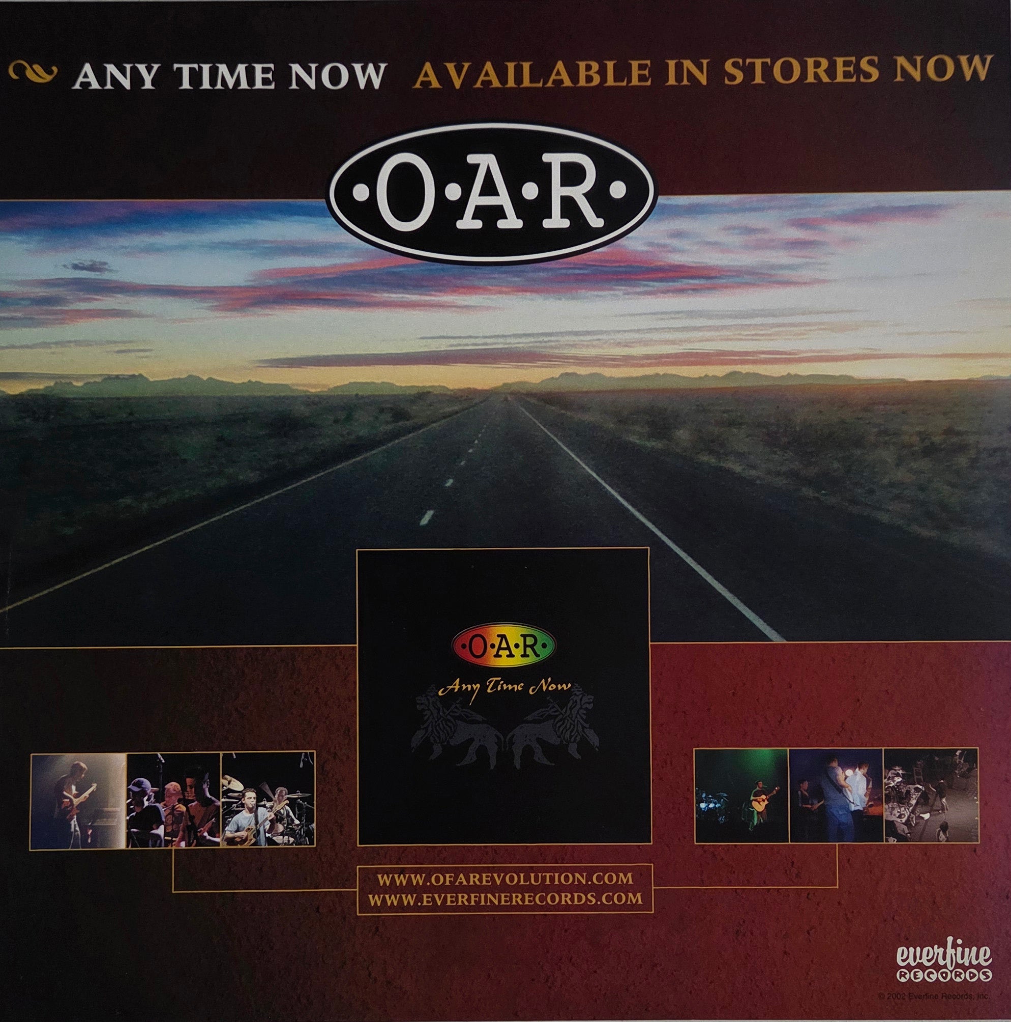 O.A.R. Any Time Now Album Release Poster