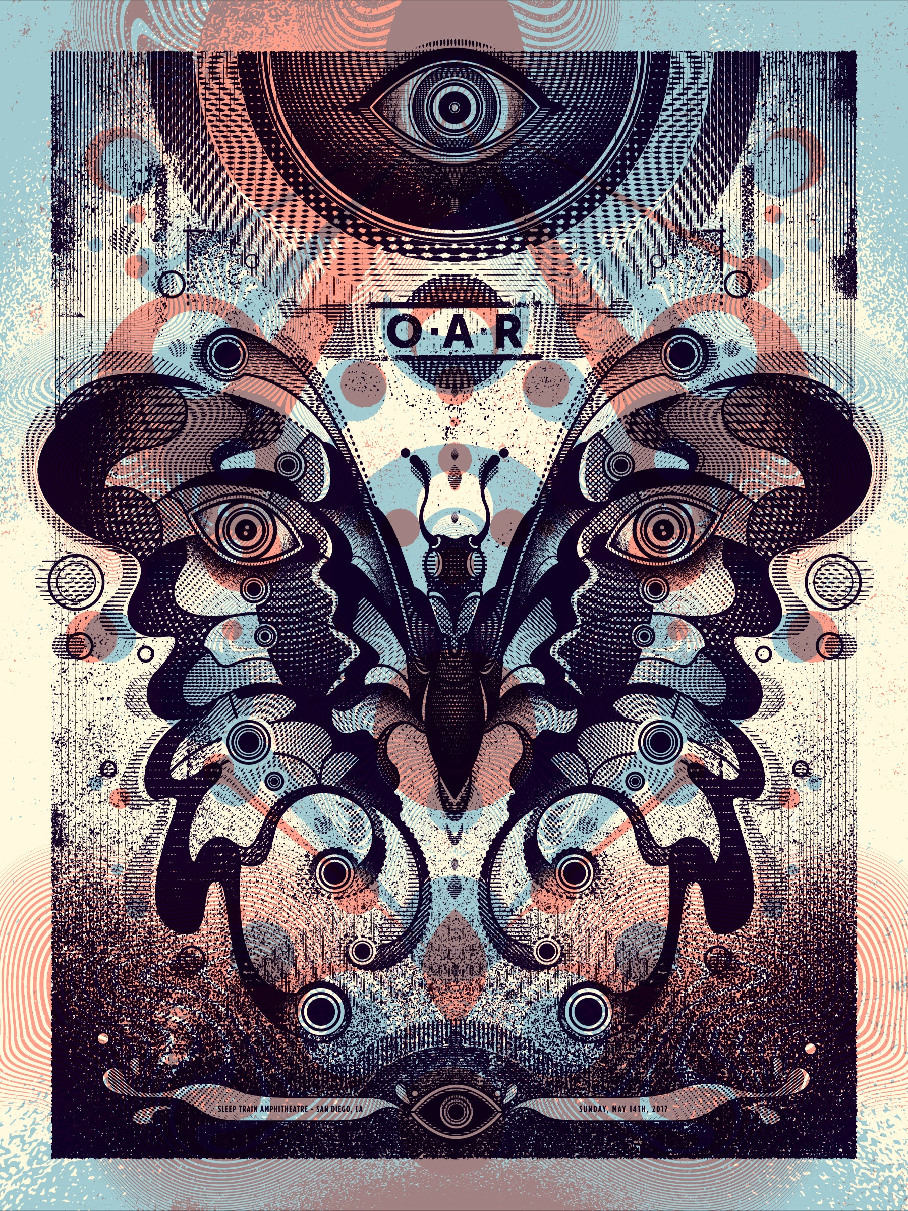 05/14/17 Sleep Train Amphitheatre Event Poster (Autographed) – O.A.R.