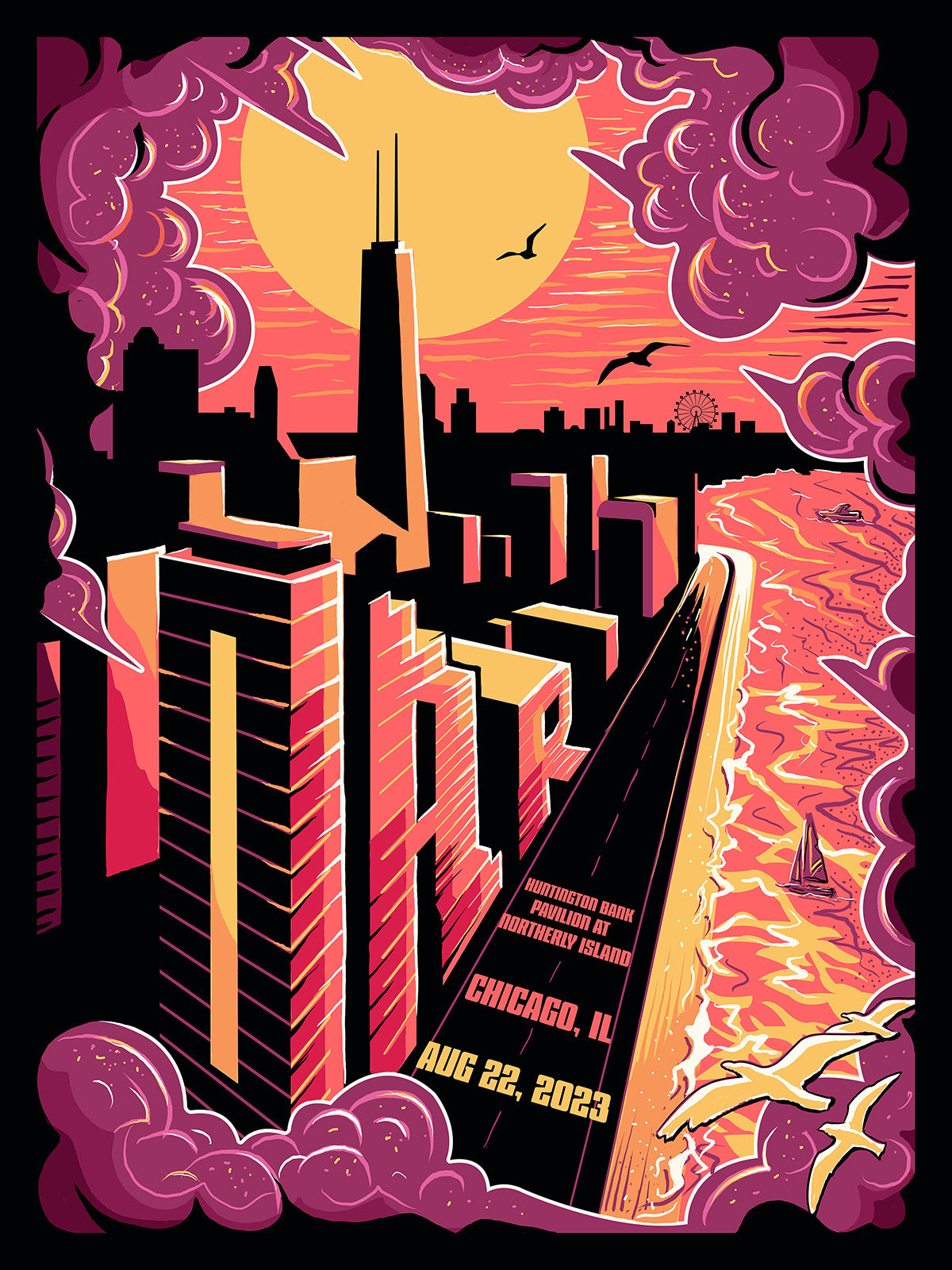 O.A.R. 08/22/23 Northerly Island - Chicago, IL - Tour Poster