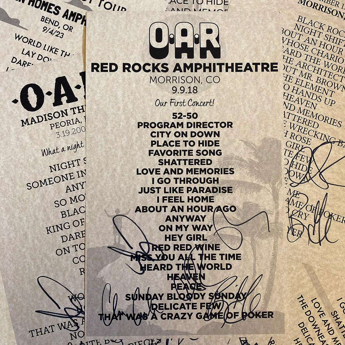 Signed Setlists – O.A.R.